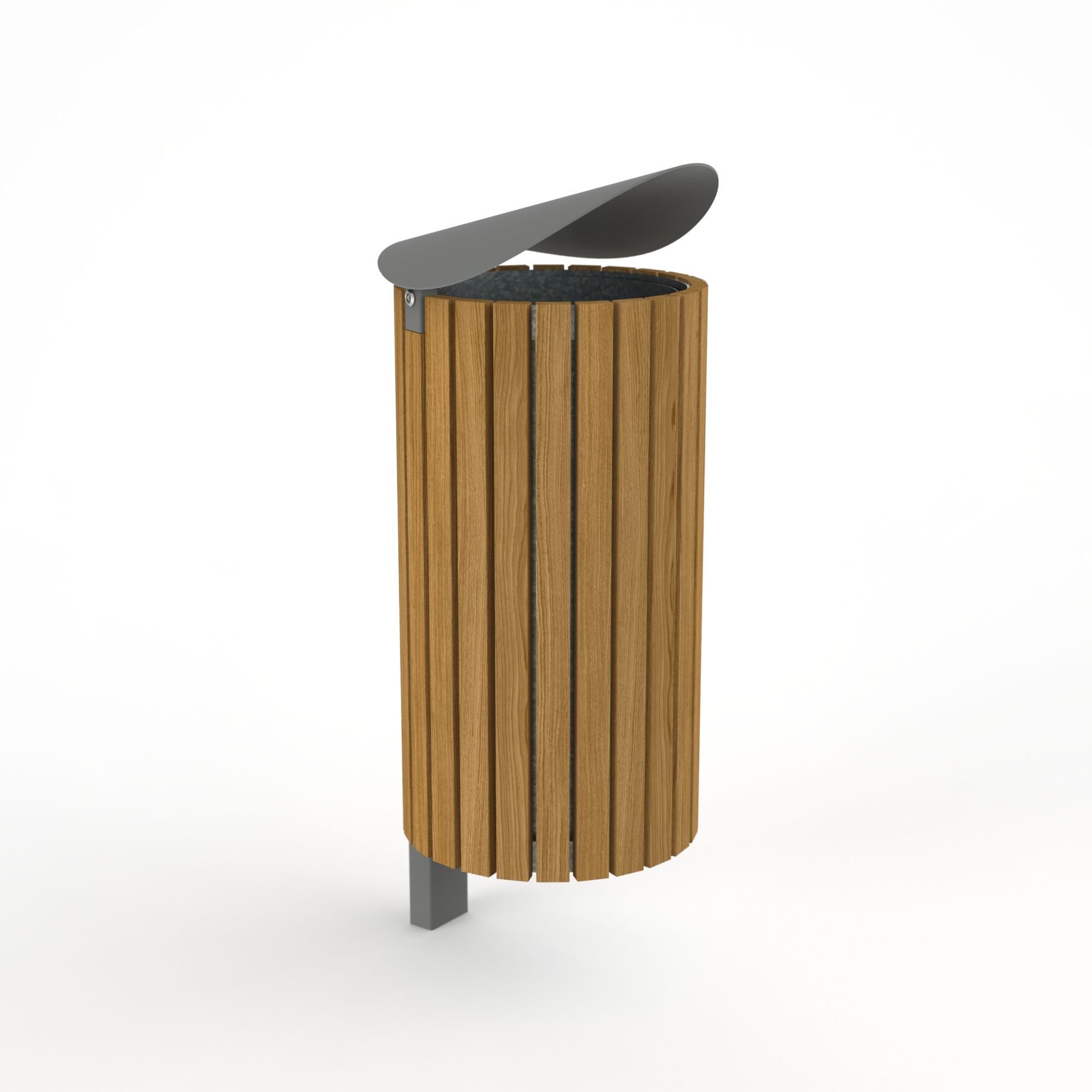 Litter Bin Tubo with Lid | Urban Furniture - Urbania Public Space Equipment